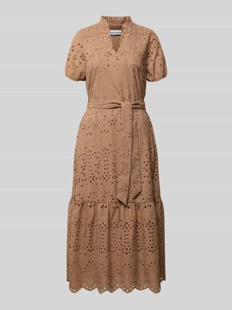 More & More Midikleid mit Lochstickerei