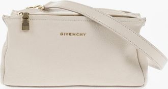 Givenchy Hammered Leather Shoulder Bag PANDORA with Gold-Effect Logo Givenchy