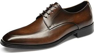 Generic Chaussures habill&eacute;es for Hommes &agrave; Lacets, Tablier carr&eacute;, Bout Bruni, Chaussures Derby en Cuir antid&eacute;rapant, Talon Bloc, antid&eacute;rapantes, Basses, f&ecirc;te(C