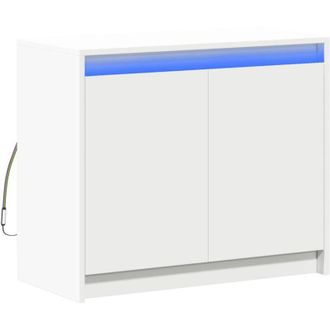 vidaXL Buffet avec led blanc 72x34x61 cm bois ding&eacute;nierie Vidaxl