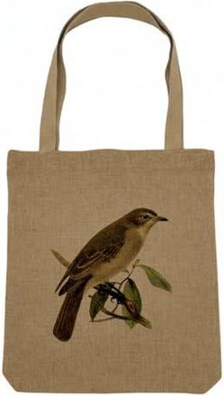 Fabulous Sac Shopping Tote Bag Aspect Lin - Oiseau Perch&eacute; Planches Biologie Faune Illustration Ancienne - Sac de Courses Toile Epaisse 360g Beige Naturel Cabas