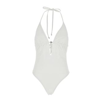 Tory Burch Tie Back One Piece Swimsuit - - Swimwear - Damen - Wei&szlig; - L