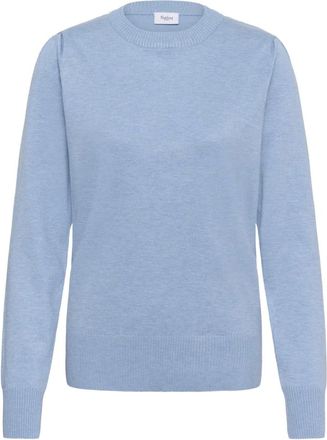 Saint Tropez Femme, Pulls, Bleu, Taille: 44 FR Tricot ras du cou