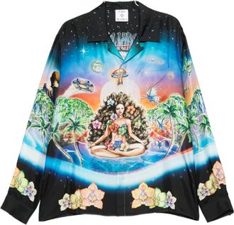 Casablanca Homme, Chemises, Multicolore, Taille: L Graphic Print Long Sleeve Shirt