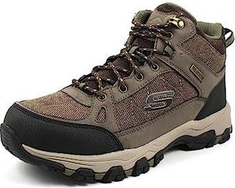 Skechers Selmen Melano Bottes de randonn&eacute;e pour homme, Maille synth&eacute;tique en cuir chocolat, 44 EU