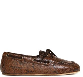 3Juin 3Juin, Femme, Chaussures, Brun, Taille: 39 EU Mocassino Stampa Pitone Fiocchetto