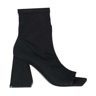 Vic Mati&eacute; Femme, Chaussures, Noir, Taille: 38 EU Bottines en tissu &agrave; bout carr&eacute; asym&eacute;trique