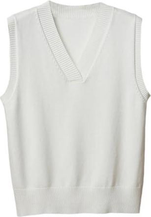 Generic QJDFLL Pull en Tricot sans Manches à col V pour Femme, Cardigan, décontracté, Extensible, Doux, Confortable et léger, idéal l Automne, Hiver, Le Print