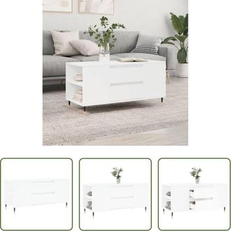 vidaXL vidaXL Stauraum Couchtisch - Couchtisch Wei&szlig; 102x44,5x50 cm Holzwerkstoff