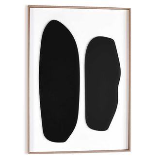 Reinders Relief Wandbild, Black Duo, Wohnzimmer, Wandbild, Wanddeko, Poster, MDF, Schwarz-Weiß, 70x50cm