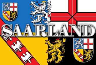 Generic Saarland Wappen Foto Magnet Souvenir Germany wei&szlig;er L&ouml;we rotes Kreuz