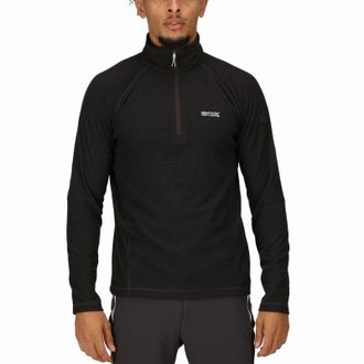 Regatta Montes Herren Fleece mit Mini-Streifen, Microfleece, Rei&szlig;verschluss am Hals XL asche