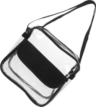 Hemoton Kleine PVC Schultertasche Damen Verstellbar Fanny Pack Bauchtasche Transparent Sport Reise Strand Tasche für Handy Schlüssel Karten Kosmetik
