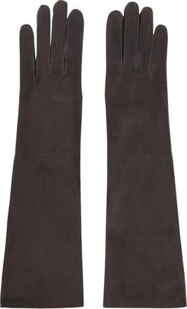Lanvin Femme, Accessoires, Brun, Taille: 8 IN Longs Gants Slim en Daim