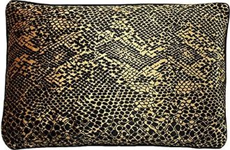 Riva Paoletti Python Kissenbezug, Samt, Gold, 40 x 60cm