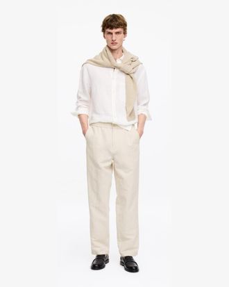 Arket Hose Aus Leinenmix -Beige