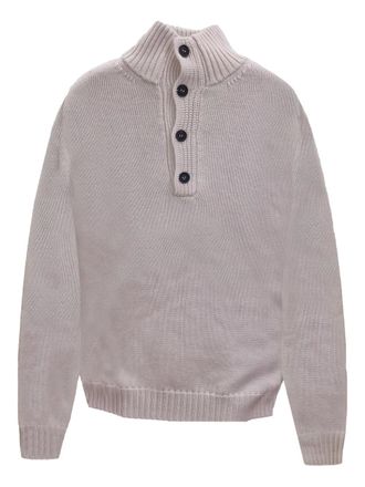 Alpha Studio pull à col boutonné - Gris