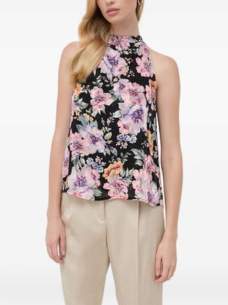 Guess Co Blusentop mit Blumen-Print - Schwarz