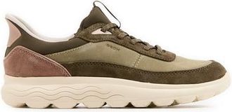 Geox Baskets basses SPHERICA PLUS WOMAN en cuir m&eacute;lang&eacute;