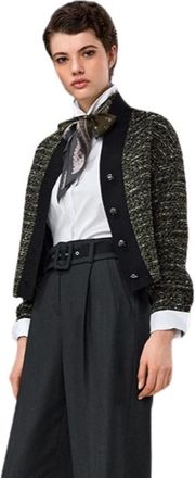 Riani Boucl&eacute;-Jacke mit Rippstrick-Besatz - - Jackets - Damen - Gr&uuml;n - M