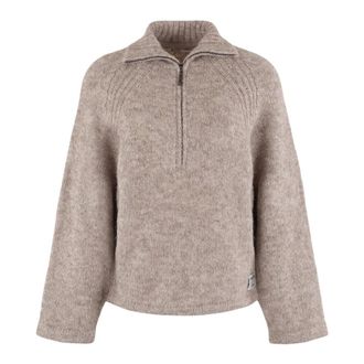Moscow Round-Neck Strickwaren - - Knitwear - Damen - Beige - XL
