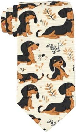 Generic Teckels Joueurs Cravate Homme Classique Cravates Doux Cravate Pour Soirée Adultes Mariages