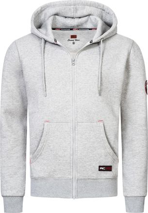 Rock Creek Herren Kapuzenpullover mit Rei&szlig;verschluss Pullover Hoodie Kapuzenjacke Sweatshirt Kapuzensweatjacke Kapuzenpulli H-387 Grau XXL