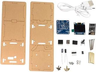 Colcolo Kits dhorloge m&eacute;t&eacute;o en Temps r&eacute;el Horloge &eacute;lectronique Ensemble de Bricolage Temp&eacute;rature Humidit&eacute; Mini Station m&eacute;t&eacute;o pour Bureau int&eacute;rieur