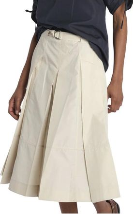 3.1 Phillip Lim Femme, Jupes, Blanc, Taille: 34 FR Utility Pleated Taffeta Skirt
