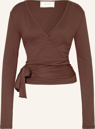 Neo Noir Neo Noir Wickelbluse Nia braun