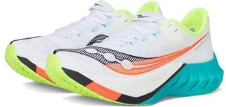 Saucony Baskets Endorphin Pro 4 pour Femme, Blanc/Mutant, 38 EU