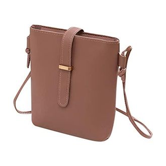 Generic Sac &agrave; bandouli&egrave;re tendance pour femme - Couleur unie - Mini design l&eacute;ger - Sac &agrave; bandouli&egrave;re pratique - Compagnon quotidien, caf&eacute;, Taille unique