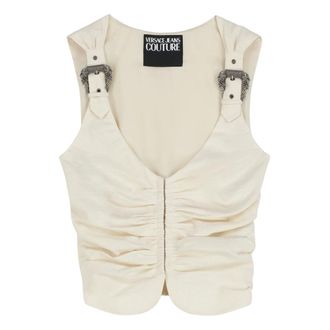 Versace Jeans Couture Femme, Tops, Beige, Taille: 32 FR Cotton Top