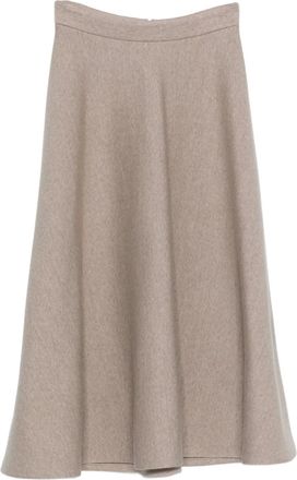 Max Mara Midirock in A-Linie - Nude
