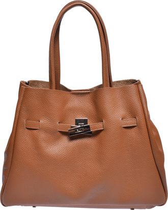Anna Luchini Braun Rindsledertasche