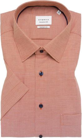 Eterna Kurzarmhemd aus Baumwolle mit Pepita-Muster, Comfort Fit in