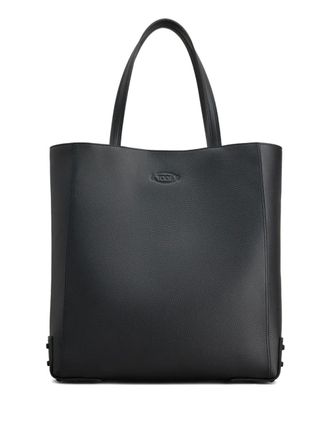 Tod's sac cabas Gommini &agrave; fini grain&eacute; - Noir