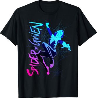 MARVEL Spider-Gwen Neon Gradient Web Graphic T-Shirt