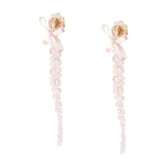Simone Rocha Bow Drip Earrings - Pink