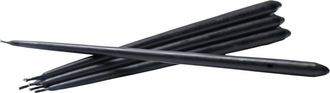 Stoff Nagel taper candles by Ester & Erik aus Paraffinwachs in der Farbe Black, Brenndauer ca. 3,5h, tropffrei, 6er Pack, 36010