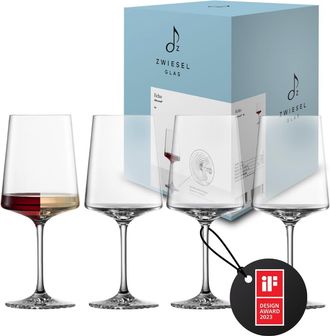 Zwiesel Glas Allround Weinglas Echo (4-er Set), moderne Weingl&auml;ser mit besonderer Bodenplatte, sp&uuml;lmaschinenfeste Tritan-Kristallgl&auml;ser, Made in Germany (Art.-Nr. 