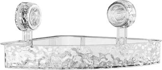 Generic Gewellter Saugnapf-Aufbewahrungshalter, leichtes, luxuri&ouml;ses Gletschermuster im Gletscherstil, Saugnapfregal ohne Bohren, Badezimmer-Saug-Aufbewahrung