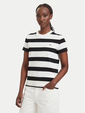 Tommy Jeans T-Shirt Flag DW0DW23801 Schwarz Regular Fit