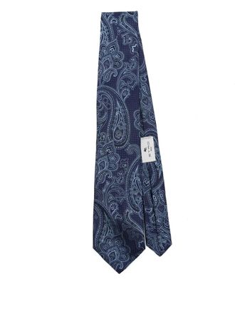 Etro cravate en soie - Bleu