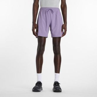 New Balance Herren RC Short 7 in Violett/Grau, Polywoven, Gr&ouml;&szlig;e XL