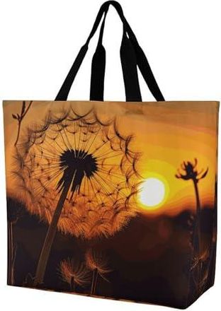 Generic Pissenlit Du Coucher De Soleil Sac Fourre-Tout D&eacute;contract&eacute; Sacs De Courses L&eacute;ger Sac Courses Pour Voyage Universit&eacute; Gym