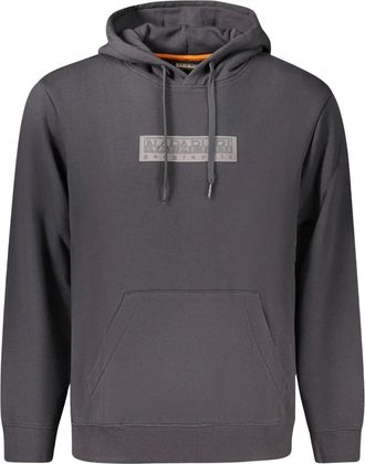 Napapijri Sweat &agrave; capuche Box Logo - Homme - Sweatshirts et sweats &agrave; capuche - Gris - Taille: M