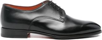 Santoni Homme, Chaussures, Noir, Taille: 43 EU Chaussures derby en cuir
