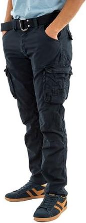 Schott NYC Homme Trranger70 Pantalon Décontracté, Bleu, 36W EU