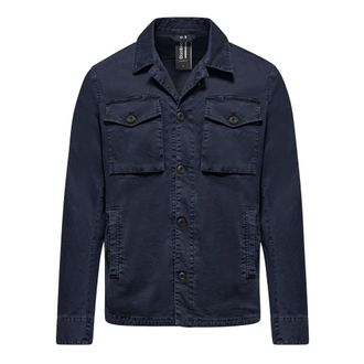 Bomboogie Homme, Vestes, Bleu, Taille: 2XL Veste en Gabardine Stretch